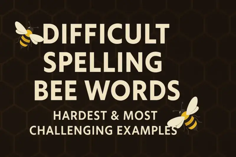 Difficult Spelling Bee Words 🧩 Hardest & Most Challenging List